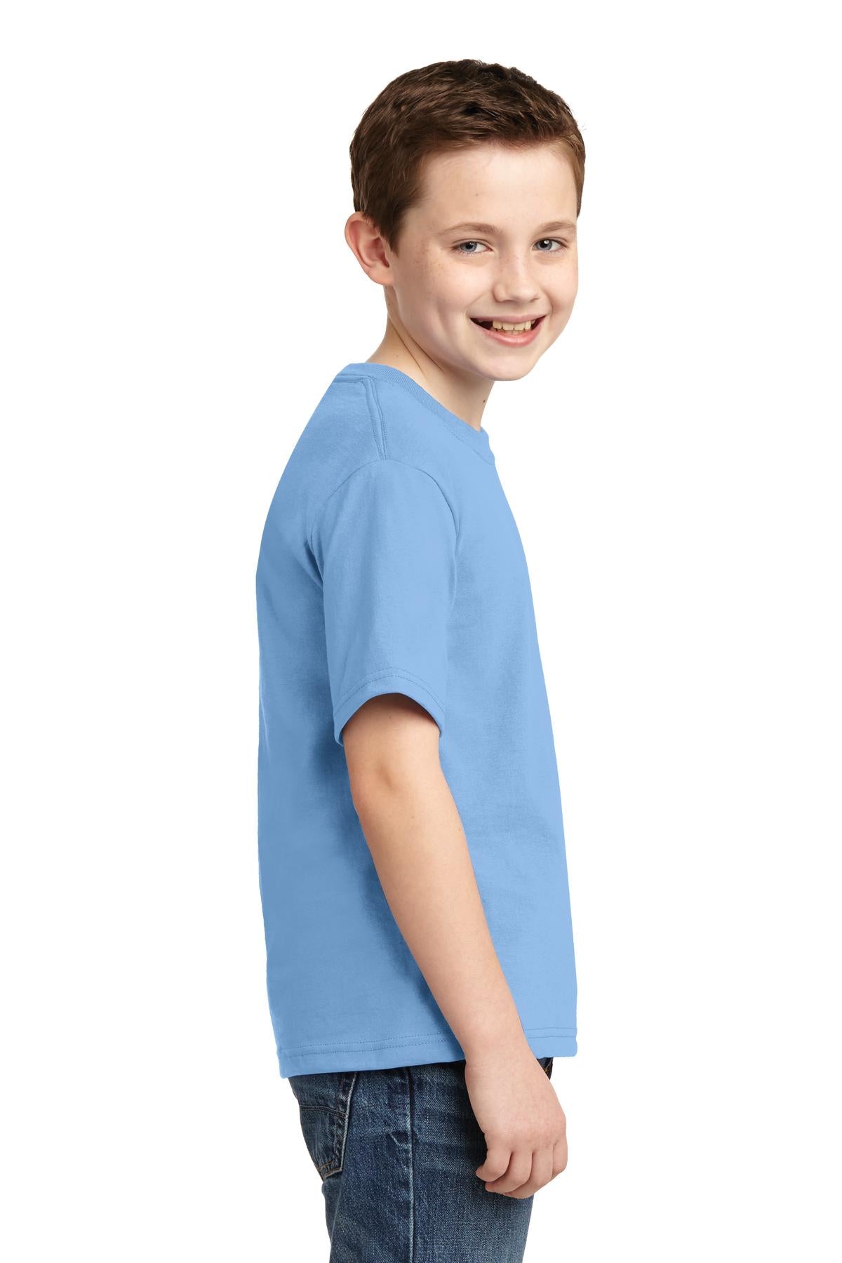Jerzees - Youth Dri-Power 50/50 Cotton/Poly T-Shirt. 29B - Light Blue ...