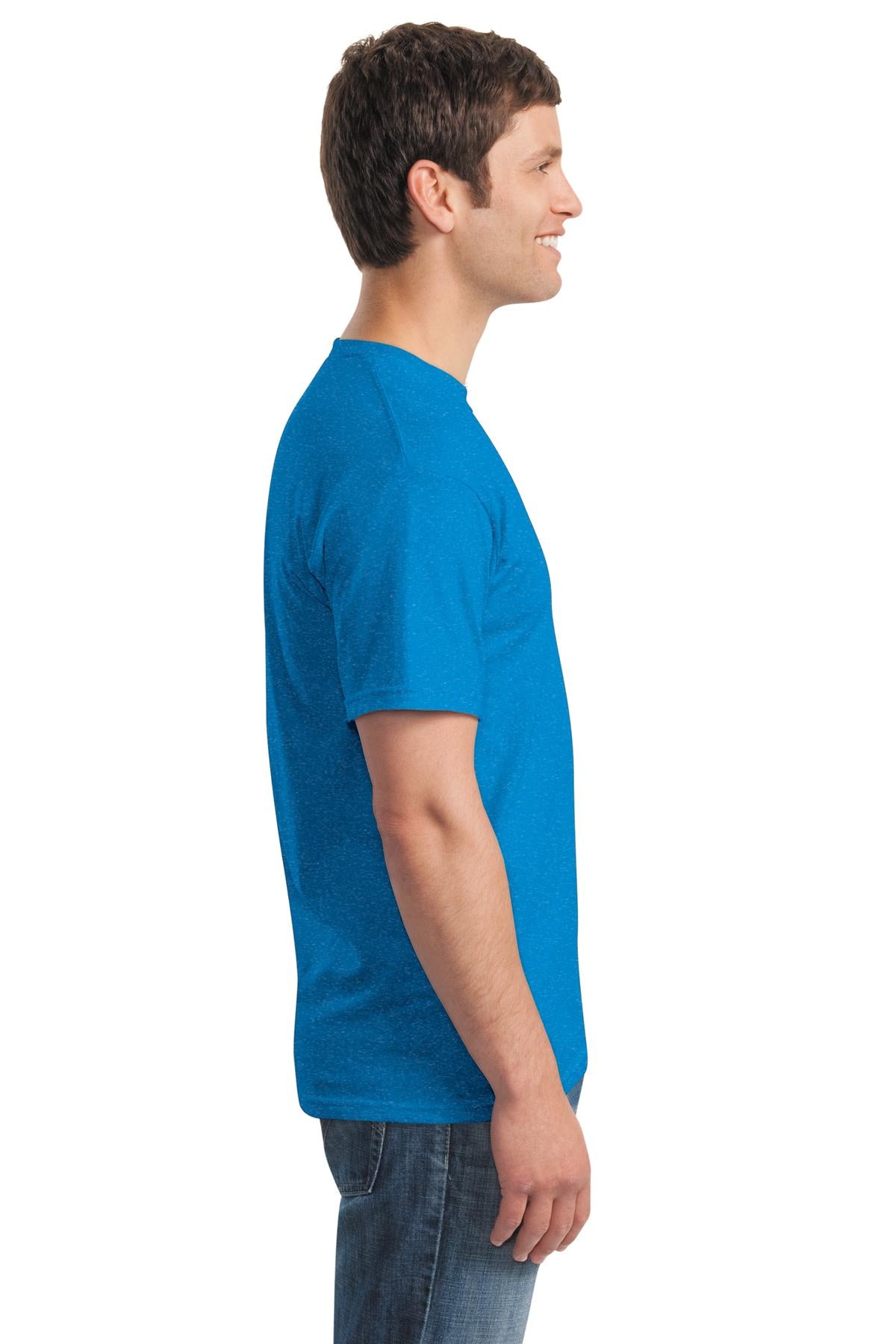 Gildan - Heavy Cotton 100% Cotton T-Shirt. 5000 - Heather Sapphire ...