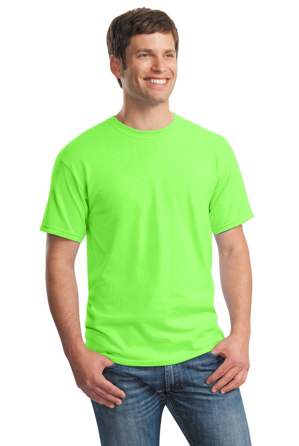 Gildan - Heavy Cotton 100% Cotton T-Shirt. 5000 - Neon Green – Union Prints